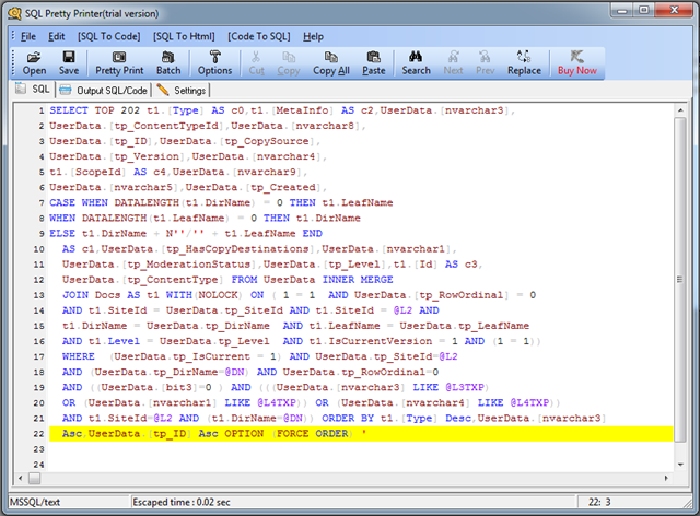 [软件工具]SQL Pretty Printer - 中道学友 - 博客园
